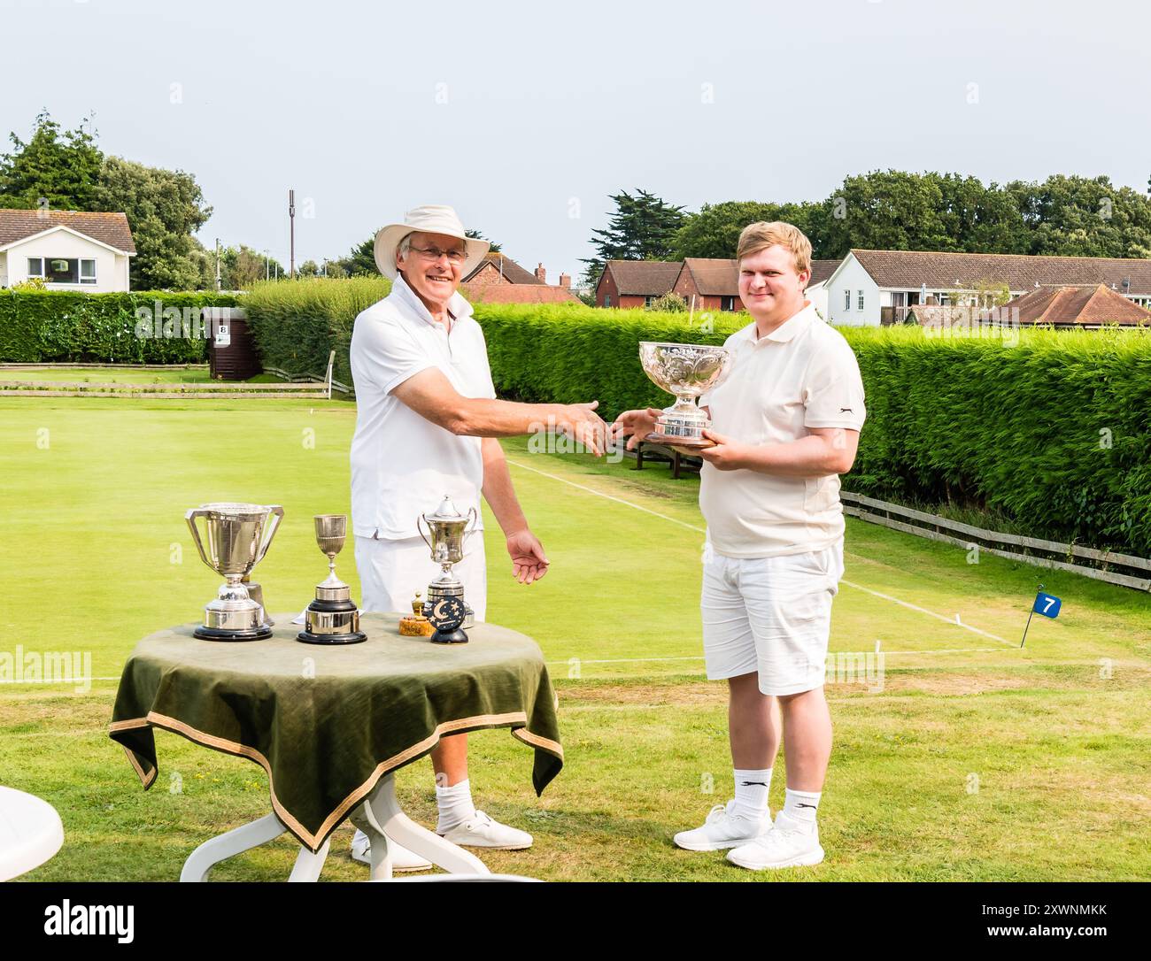 Association Croquet Summer Tournament. Presenting the Cups Stock Photo ...