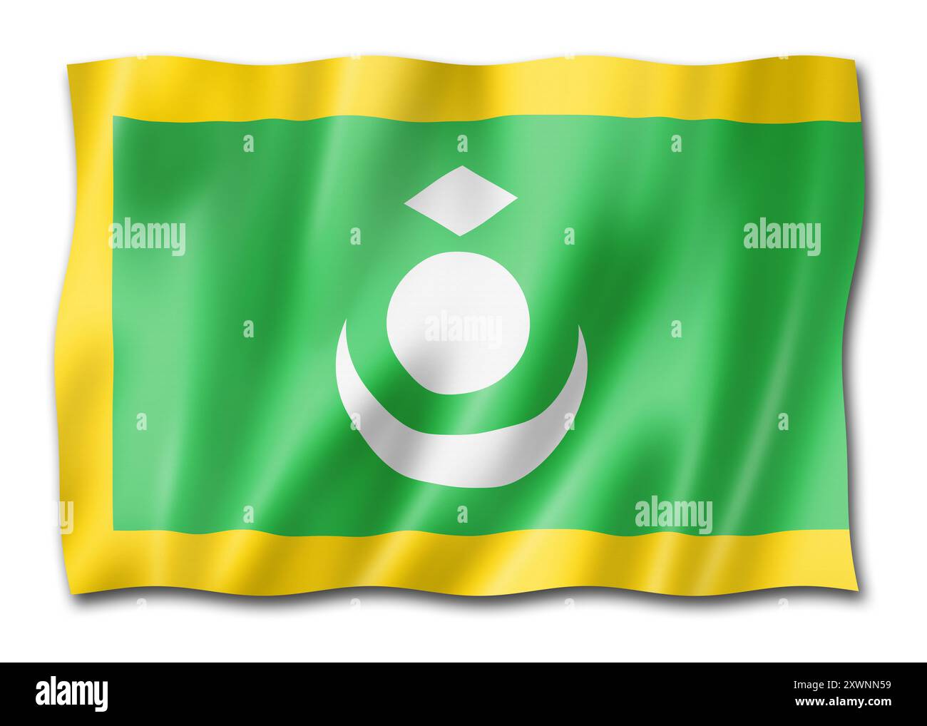 Ladakh ethnic flag, Asia. 3D illustration Stock Photo - Alamy