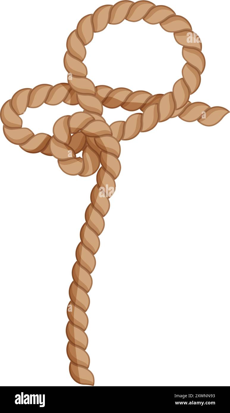 tying rope knot cartoon vector illustration Stock Vector Image & Art ...