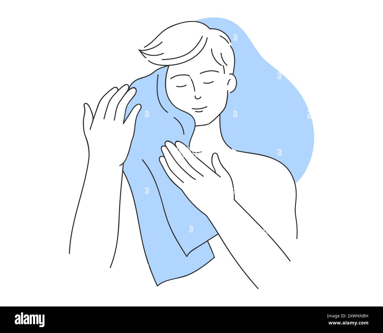 Drying the face icon Stock Vector Images - Alamy