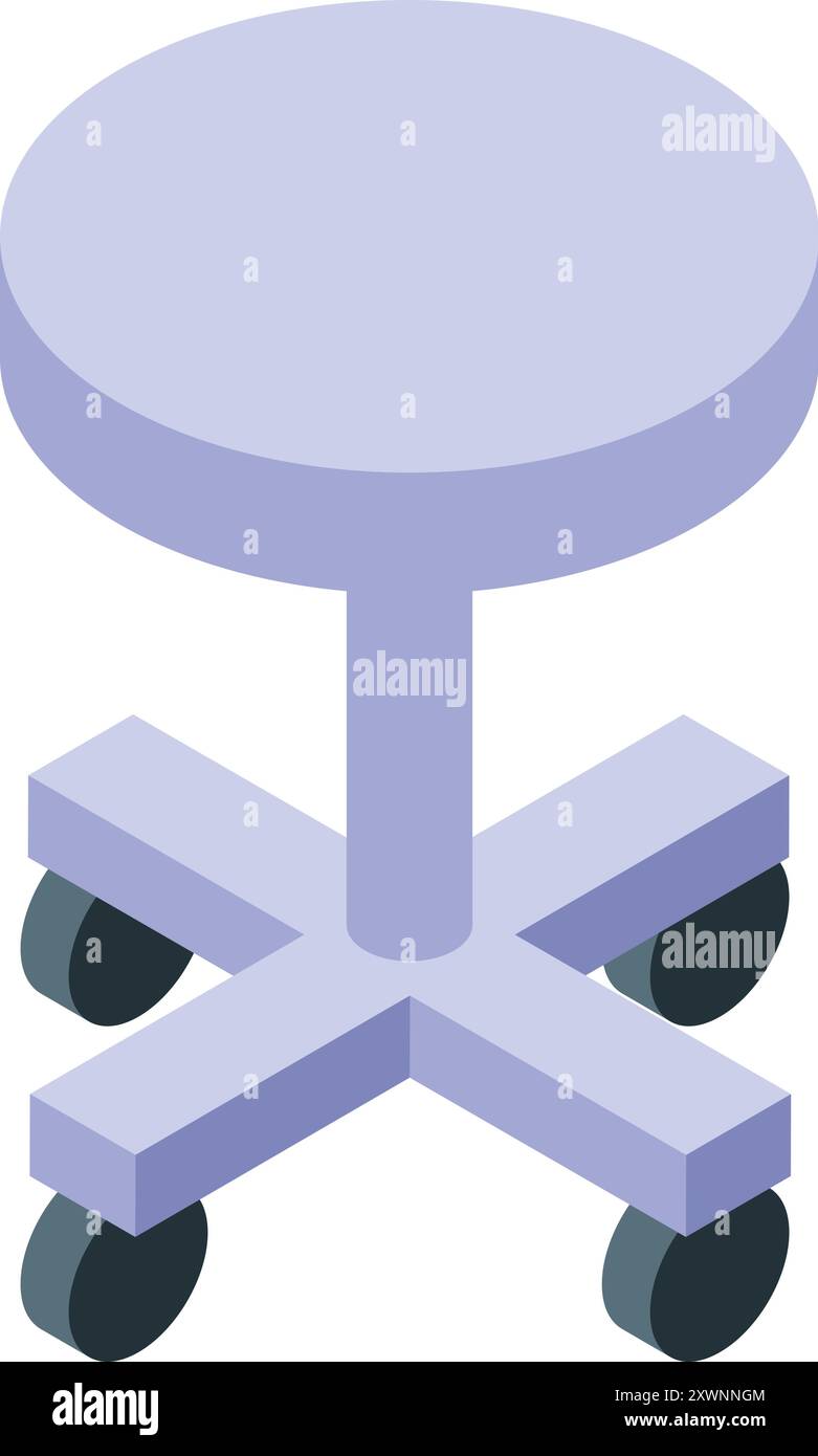 Isometric medical stool icon with wheels for beauty salon Stock Vector ...