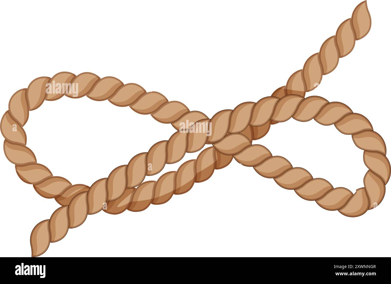 binding rope knot cartoon vector illustration Stock Vector Image & Art ...