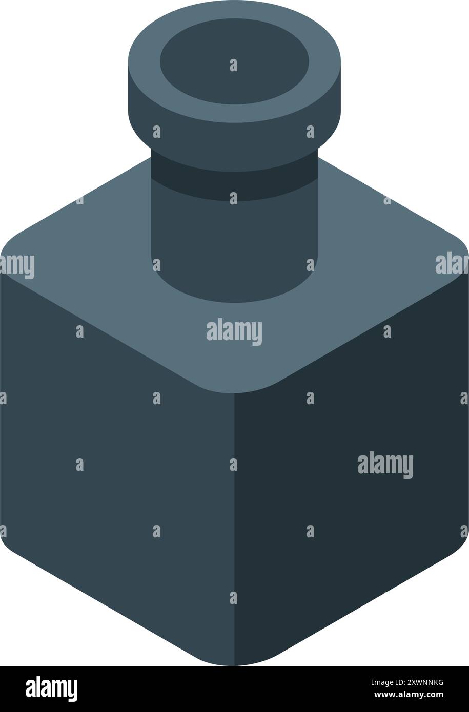 Modern chimney protruding from the flat roof of a house, providing ...