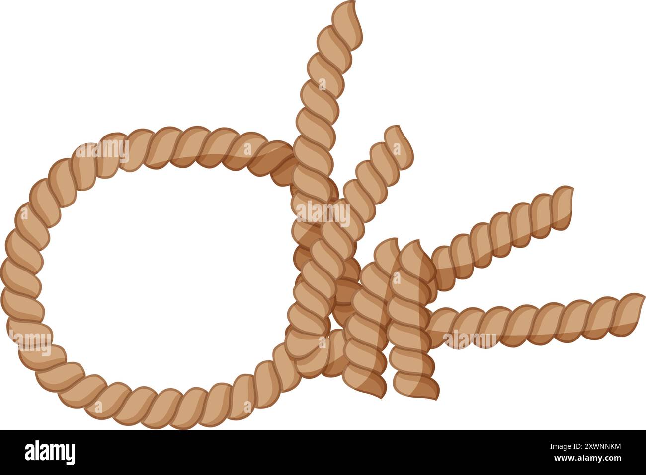 tension rope knot cartoon vector illustration Stock Vector Image & Art ...
