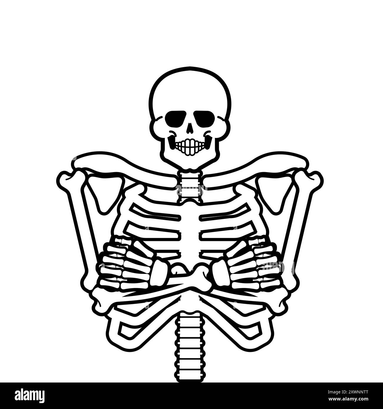 Skeleton crossed arms isolated. Skull with crossed arms Stock Vector ...