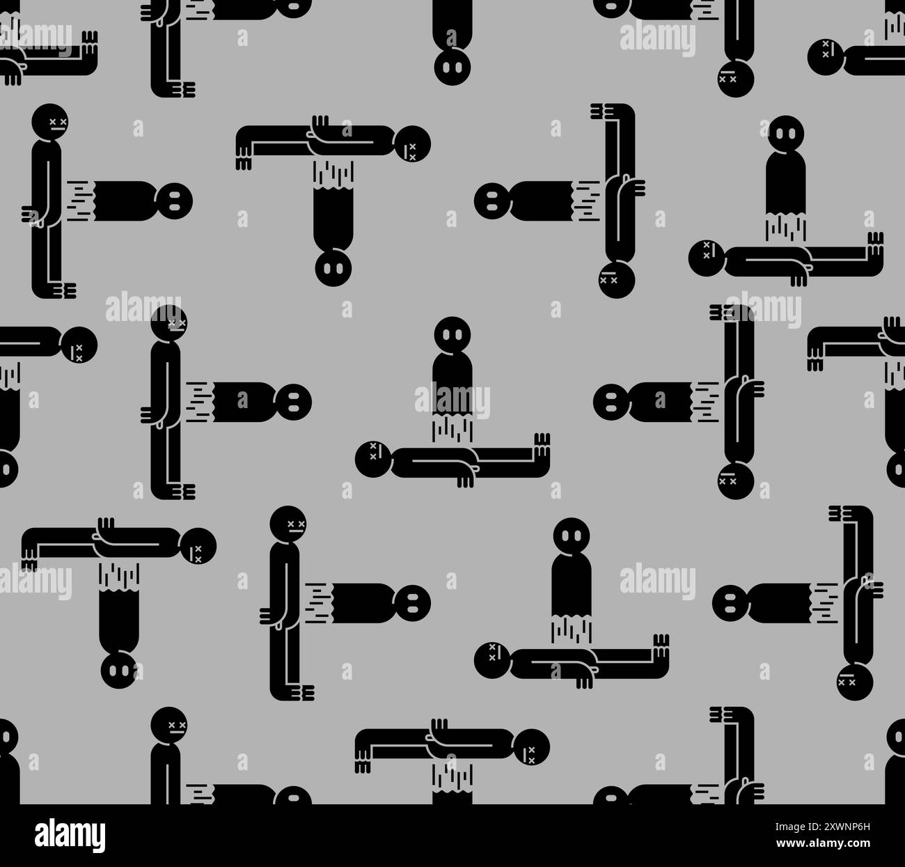 Soul flies out of body pattern seamless. Ghost and dead man background ...