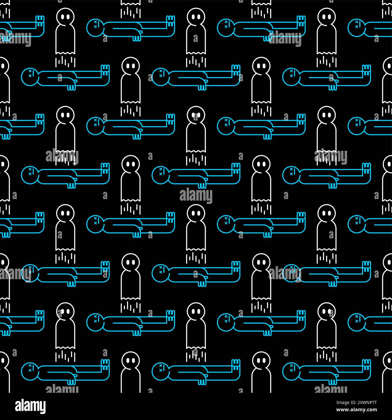 Soul flies out of body pattern seamless. Ghost and dead man background ... Soul flies out of body pattern seamless. Ghost and dead man background ...