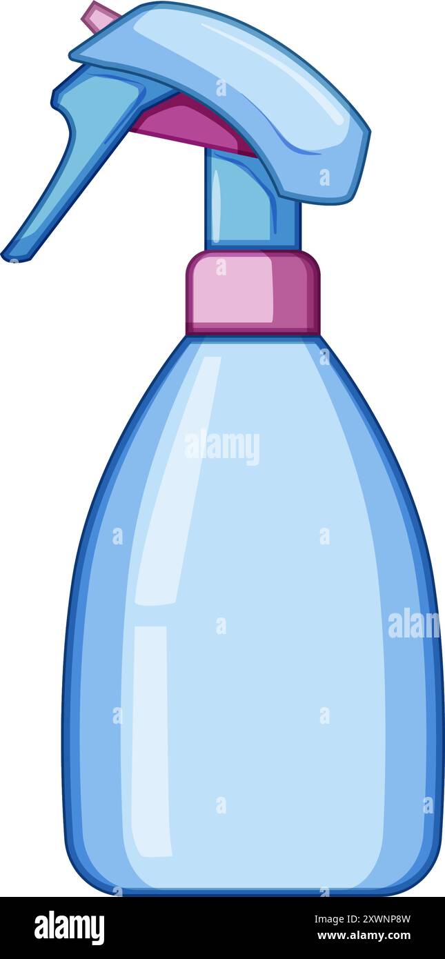 dispenser spray bottle cartoon vector illustration Stock Vector Image ...