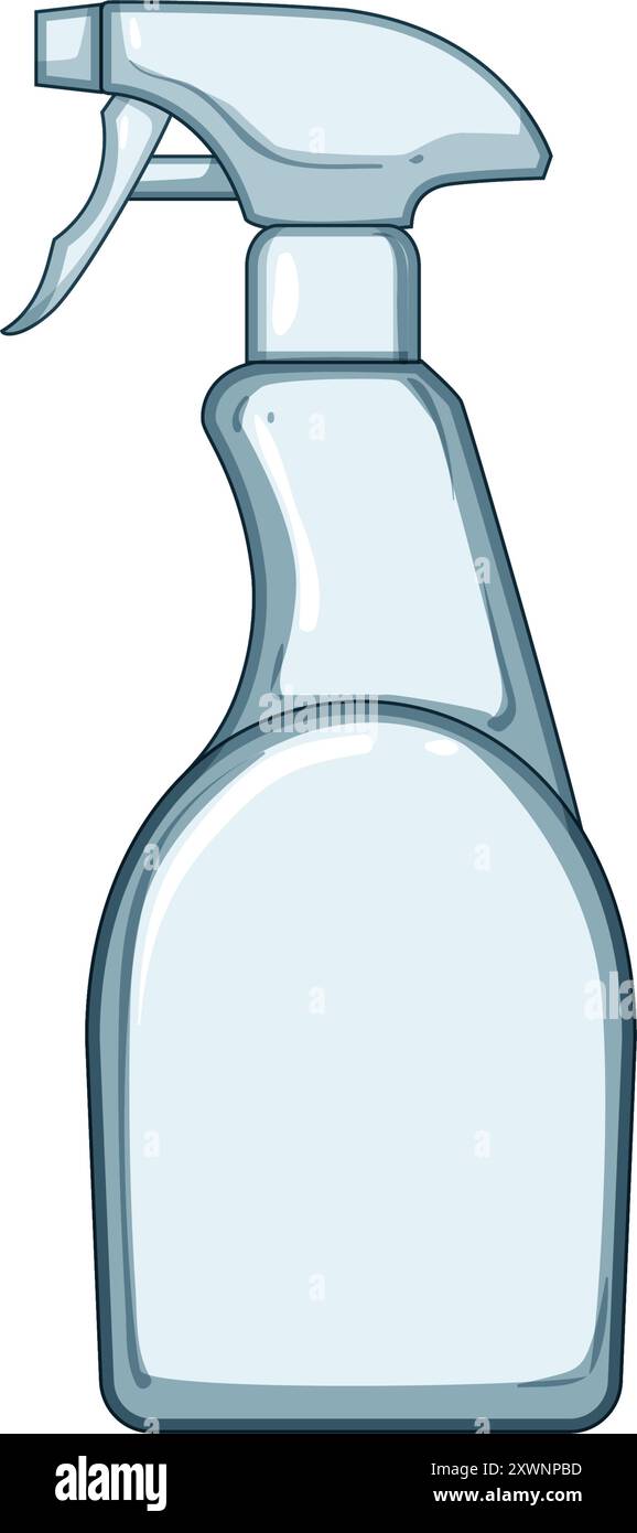 refillable spray bottle cartoon vector illustration Stock Vector Image ...