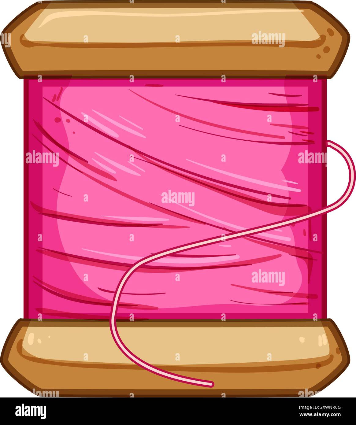 yarn thread spool cartoon vector illustration Stock Vector Image & Art ...