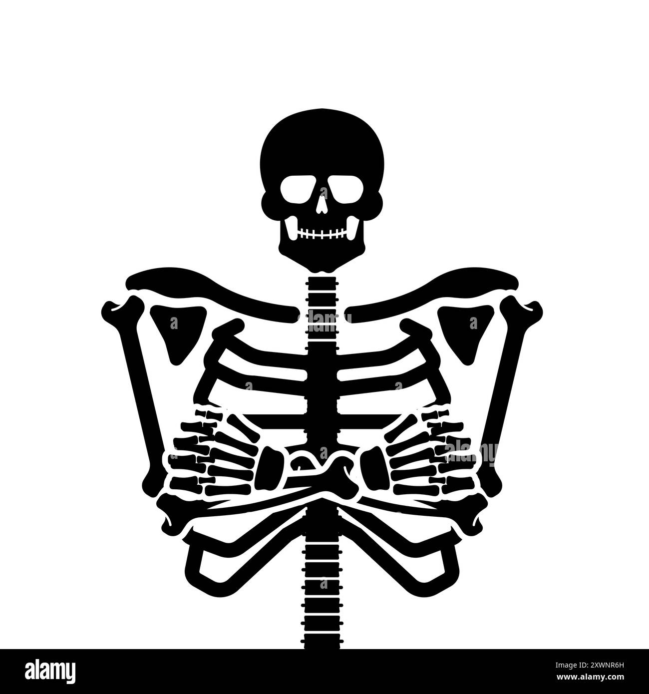 Skeleton crossed arms isolated. Skull with crossed arms Stock Vector ...
