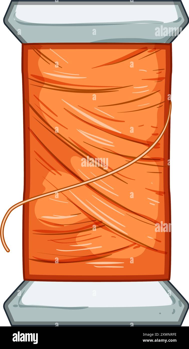 sewing thread spool cartoon vector illustration Stock Vector Image ...