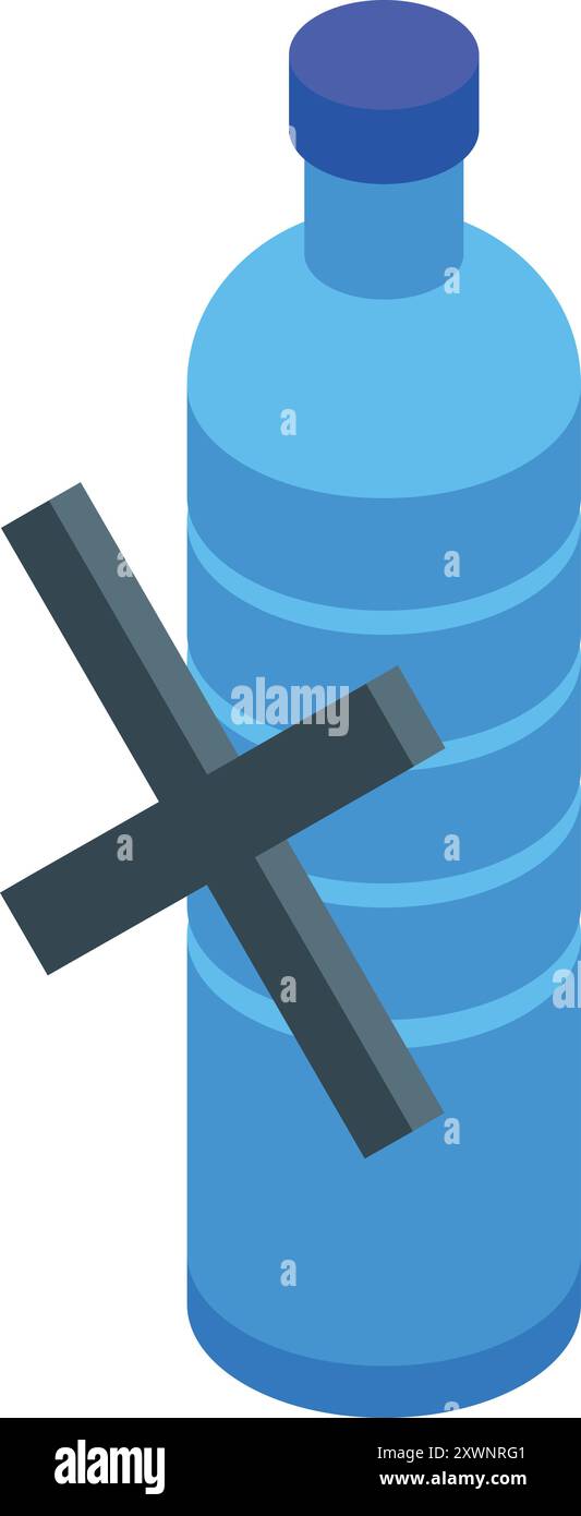 No plastic bottle sign is urging to stop using plastic bottles to ...