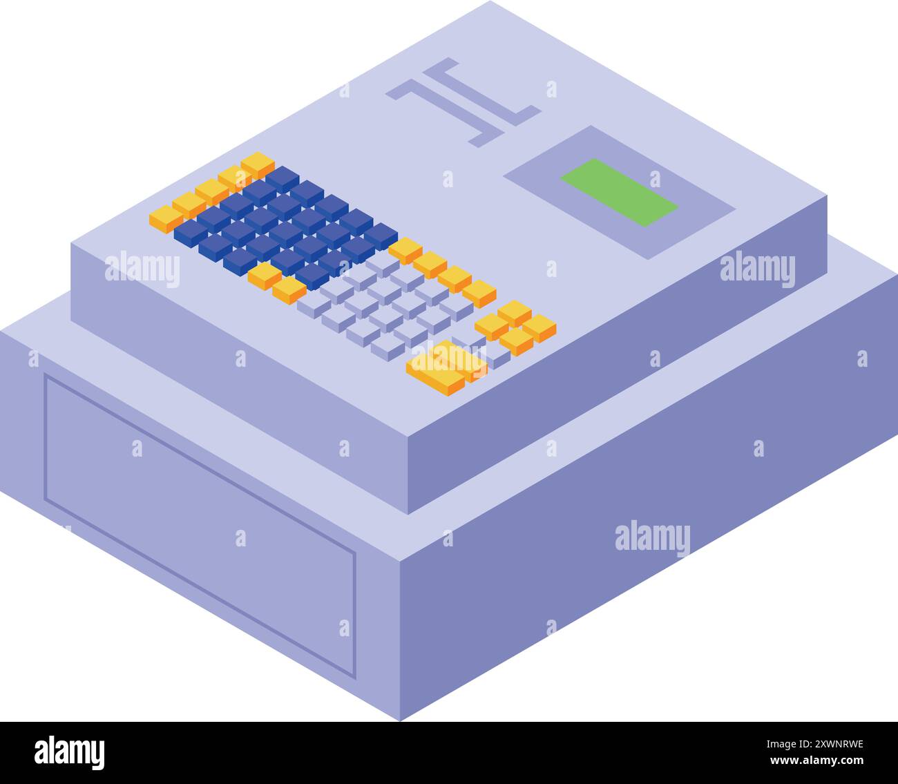 Electric meter showing energy consumption data isometric icon Stock ...