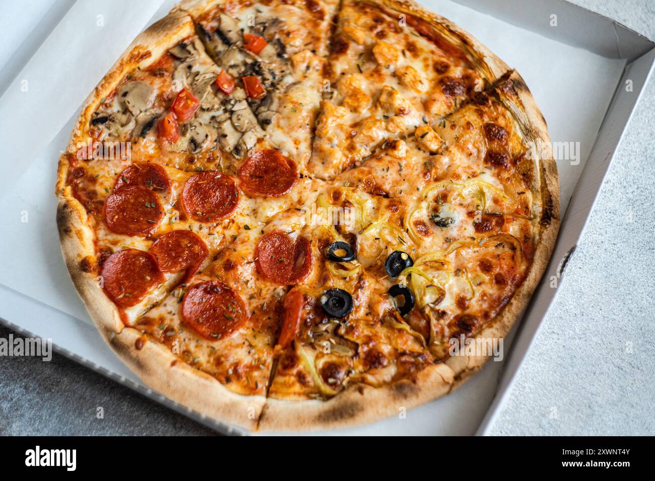 Pizza toppings different hi-res stock photography and images - Alamy