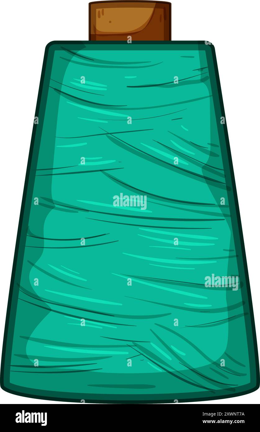 fabric thread spool cartoon vector illustration Stock Vector Image ...