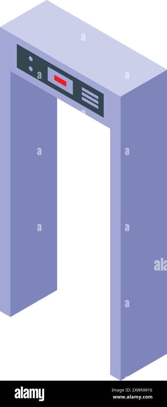 Metal detector gate scanning for weapons, providing safety and security ...