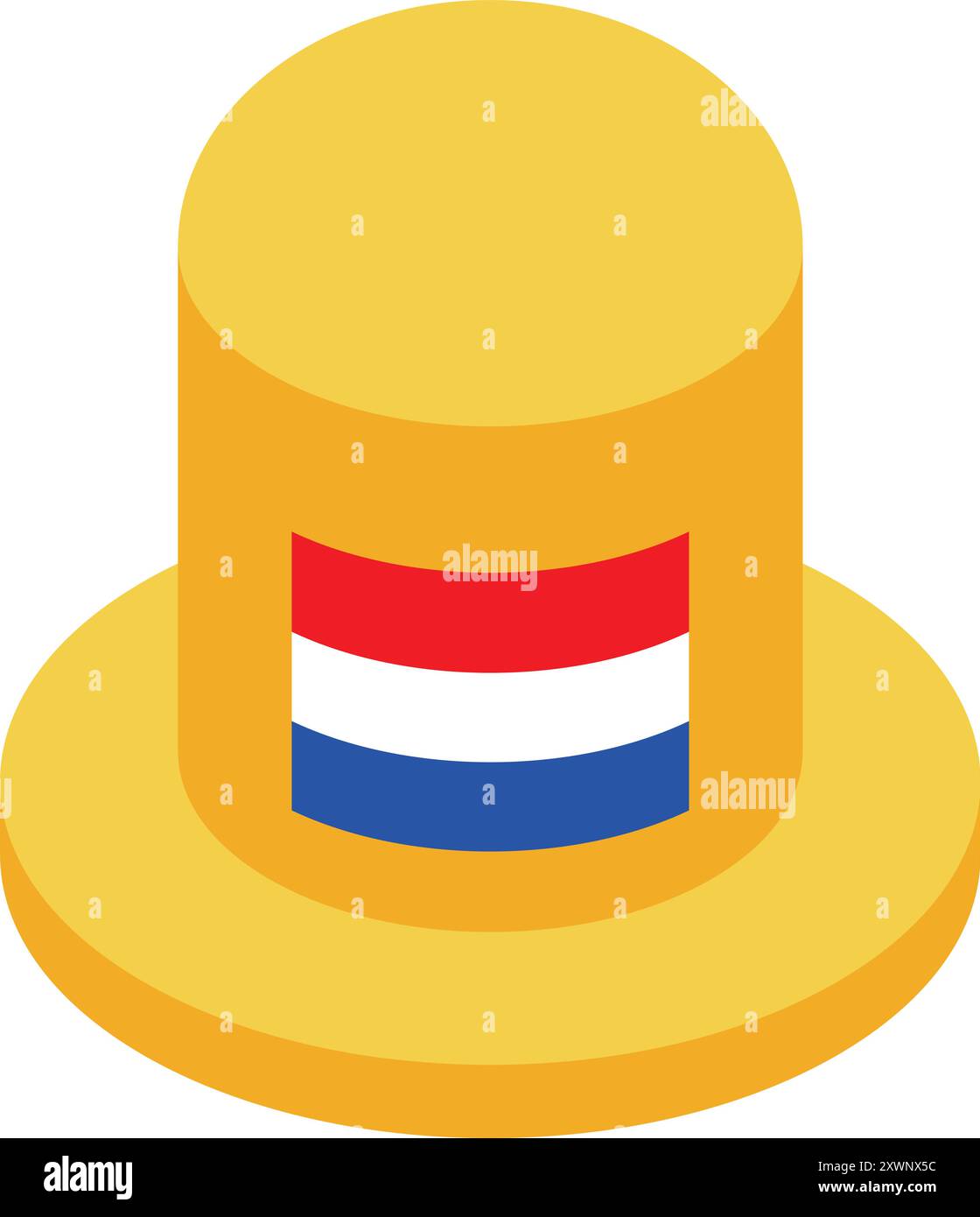 Yellow push pin showing netherlands flag location on a map Stock Vector ...