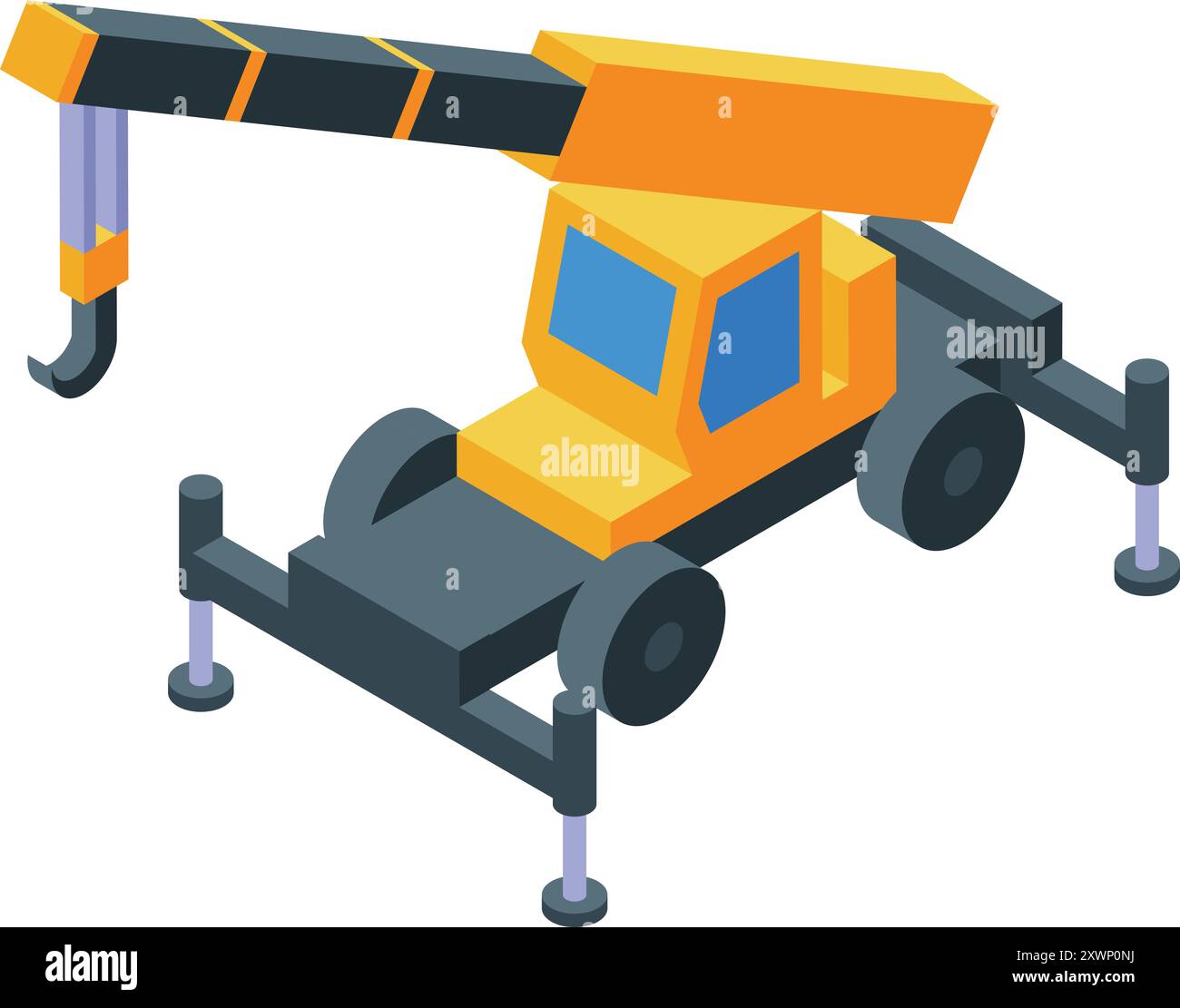 Mobile crane isometric hi-res stock photography and images - Alamy
