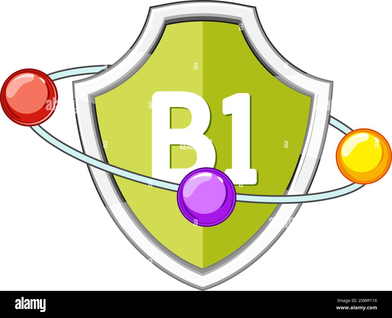 nutrition vitamin shield cartoon vector illustration Stock Vector Image ...