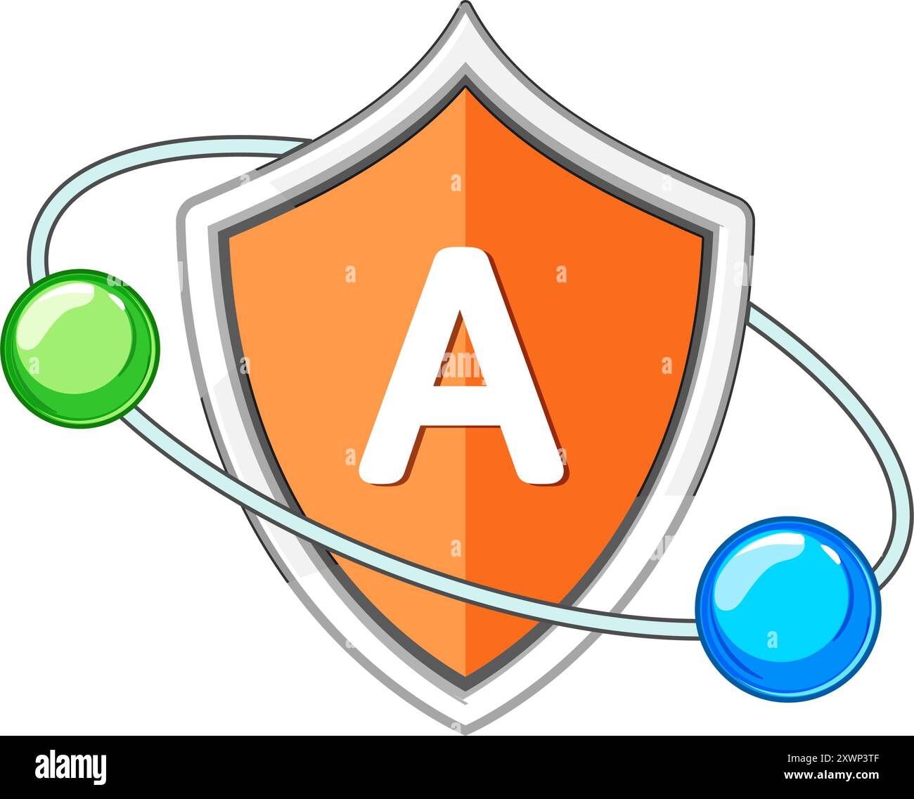 resilience vitamin shield cartoon vector illustration Stock Vector ...