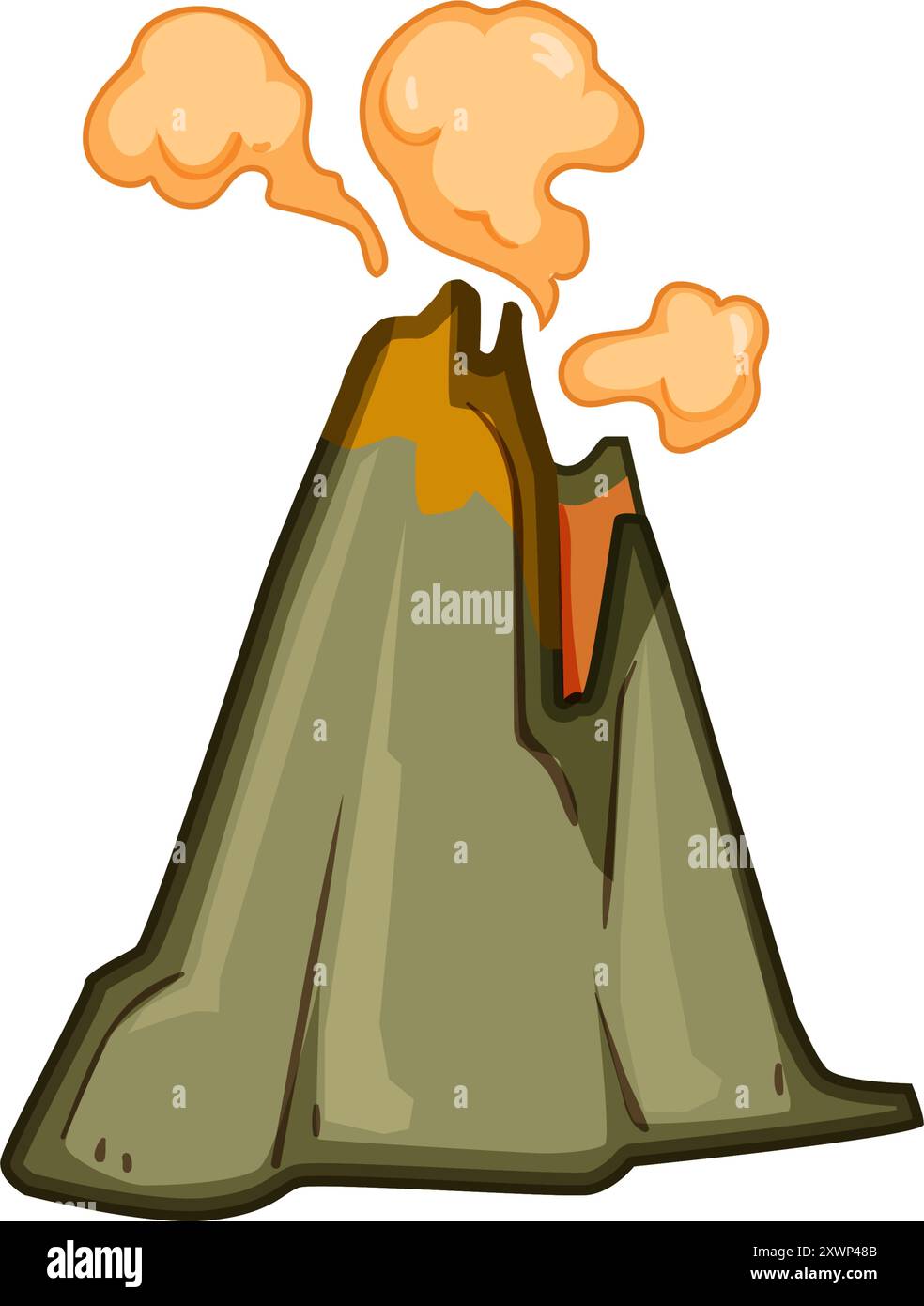 lava volcano eruption cartoon vector illustration Stock Vector Image & Art - Alamy
