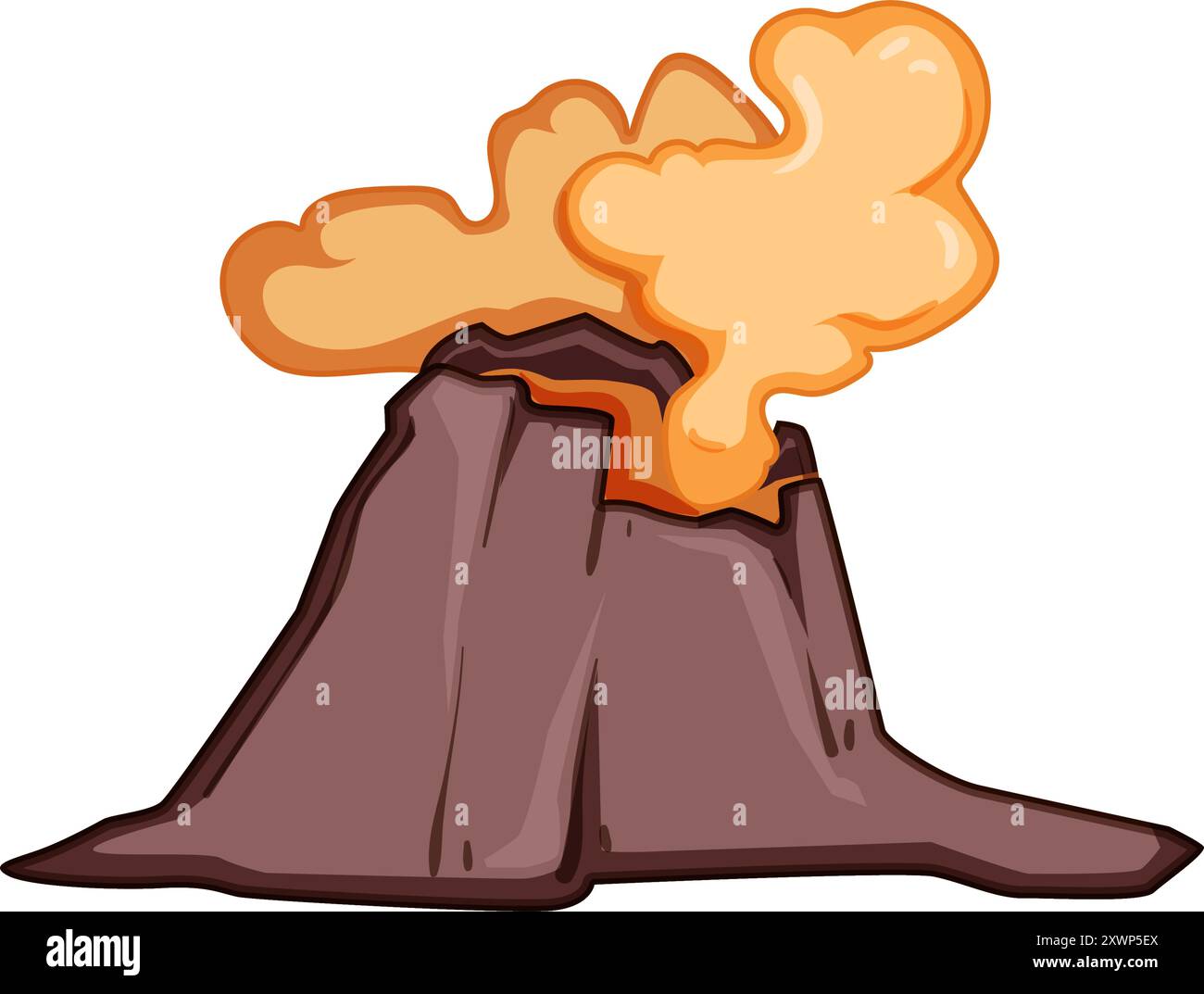 ash volcano eruption cartoon vector illustration Stock Vector Image & Art - Alamy