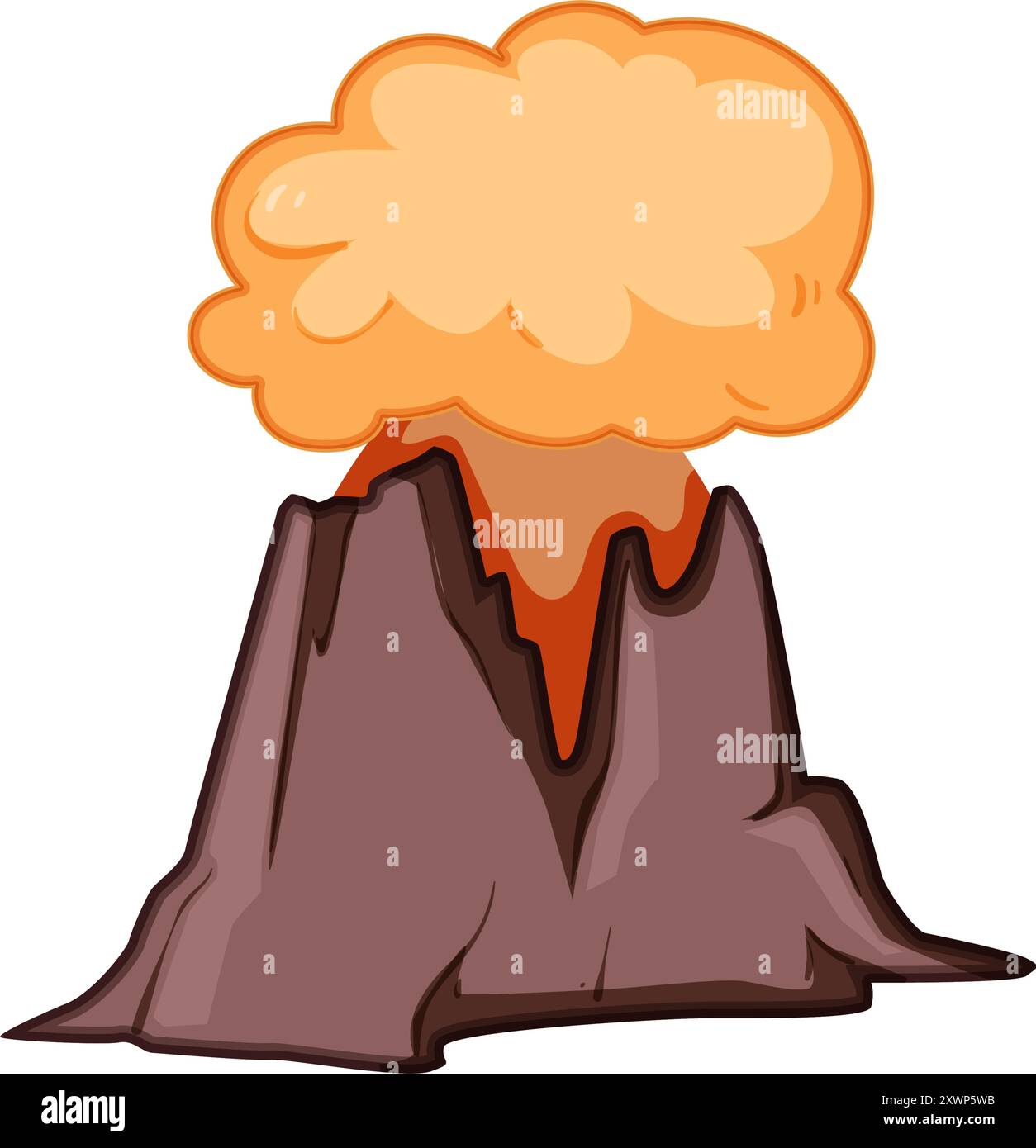caldera volcano eruption cartoon vector illustration Stock Vector Image & Art - Alamy