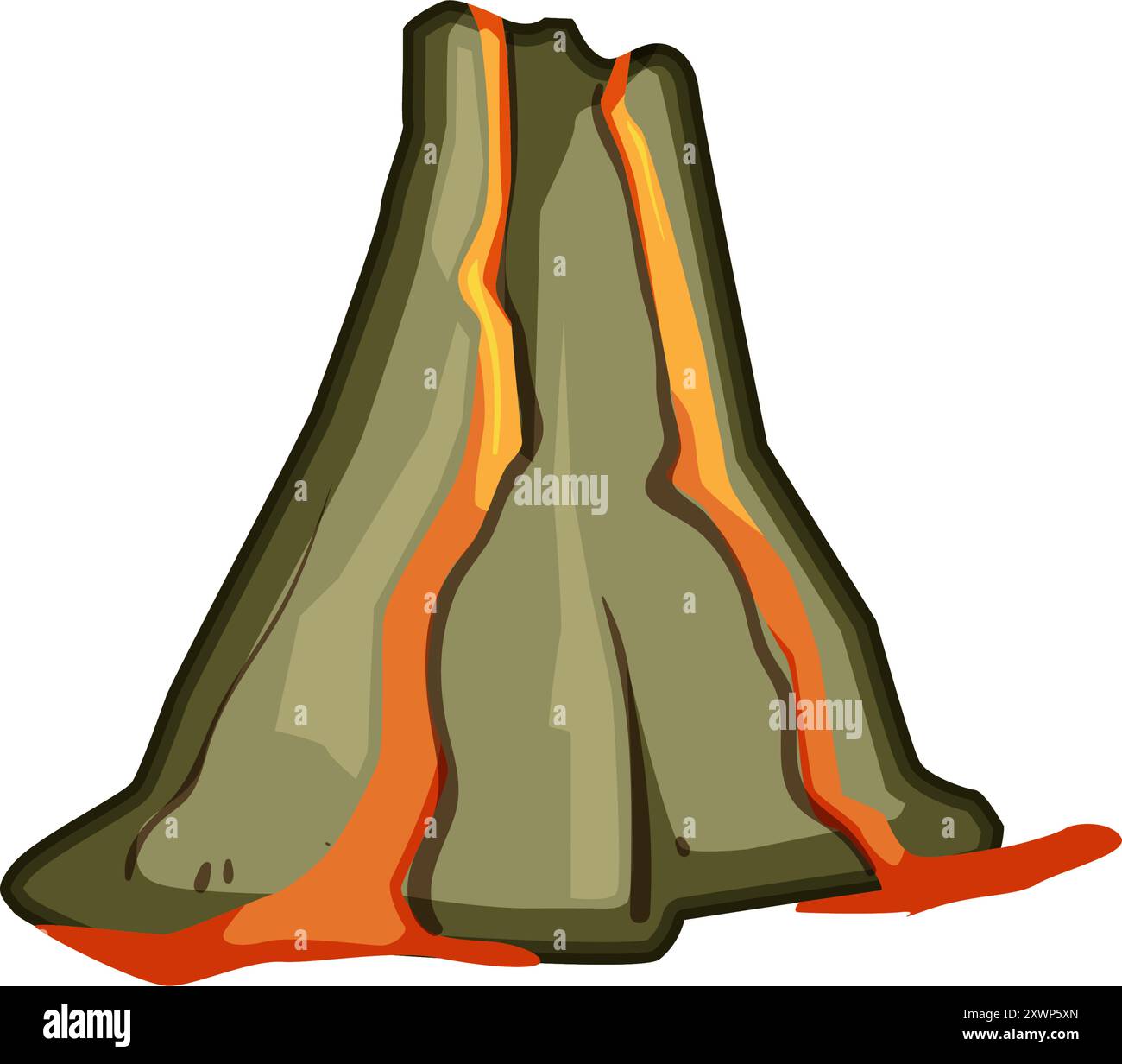 tectonic volcano eruption cartoon vector illustration Stock Vector Image & Art - Alamy