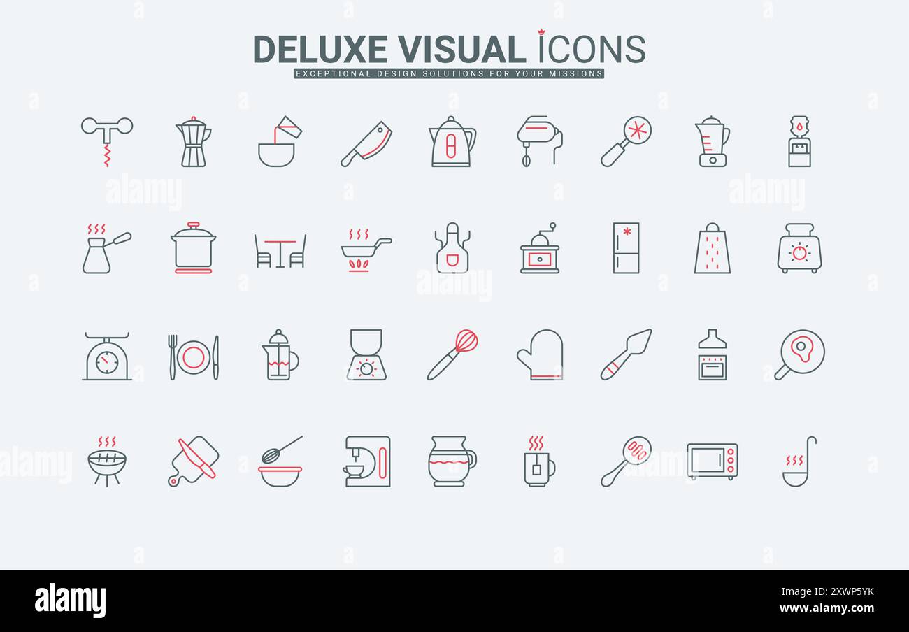 Kitchen equipment, chef tools and utensils for cooking food and baking ...