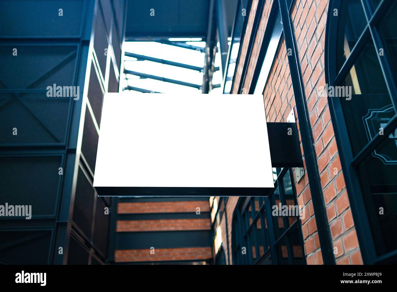 Blank Office sign on a elegant marble wall for advertising mockup ...