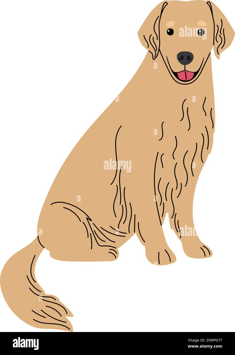 Yellow golden labrador retriever Stock Vector Images - Alamy