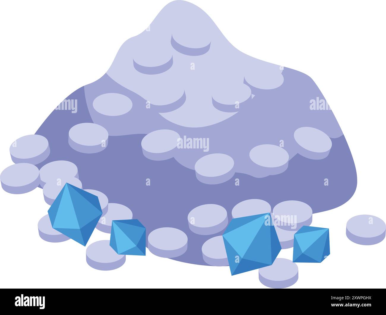 Mountain of drugs and pills is representing the dangers of addiction ...