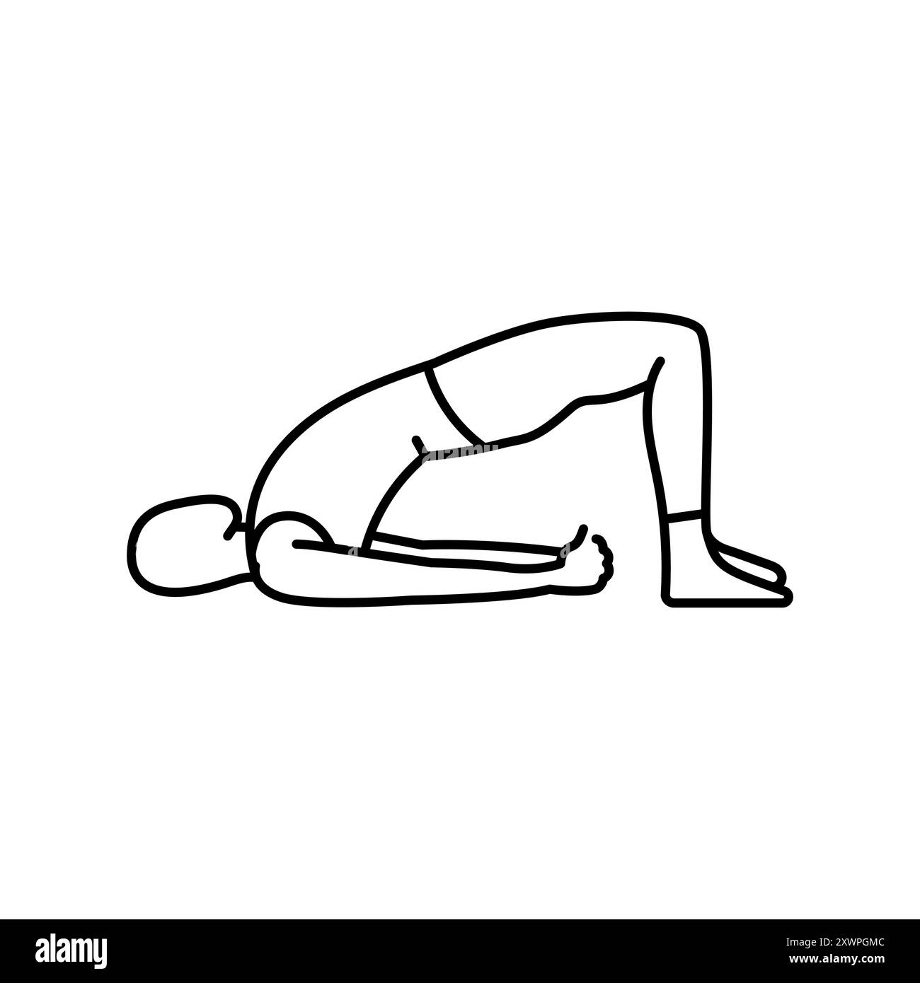 Setu bandhasana vector vectors hi-res stock photography and images - Alamy