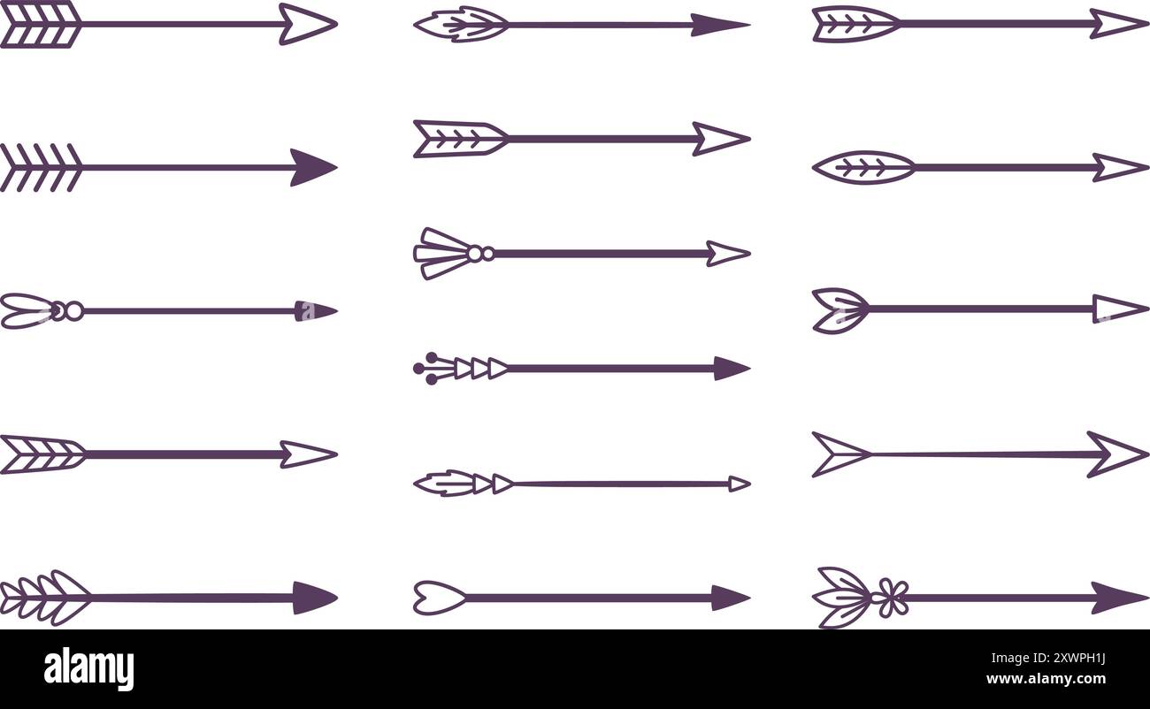 Collection of hand drawn arrows authors work Stock Vector Image & Art ...