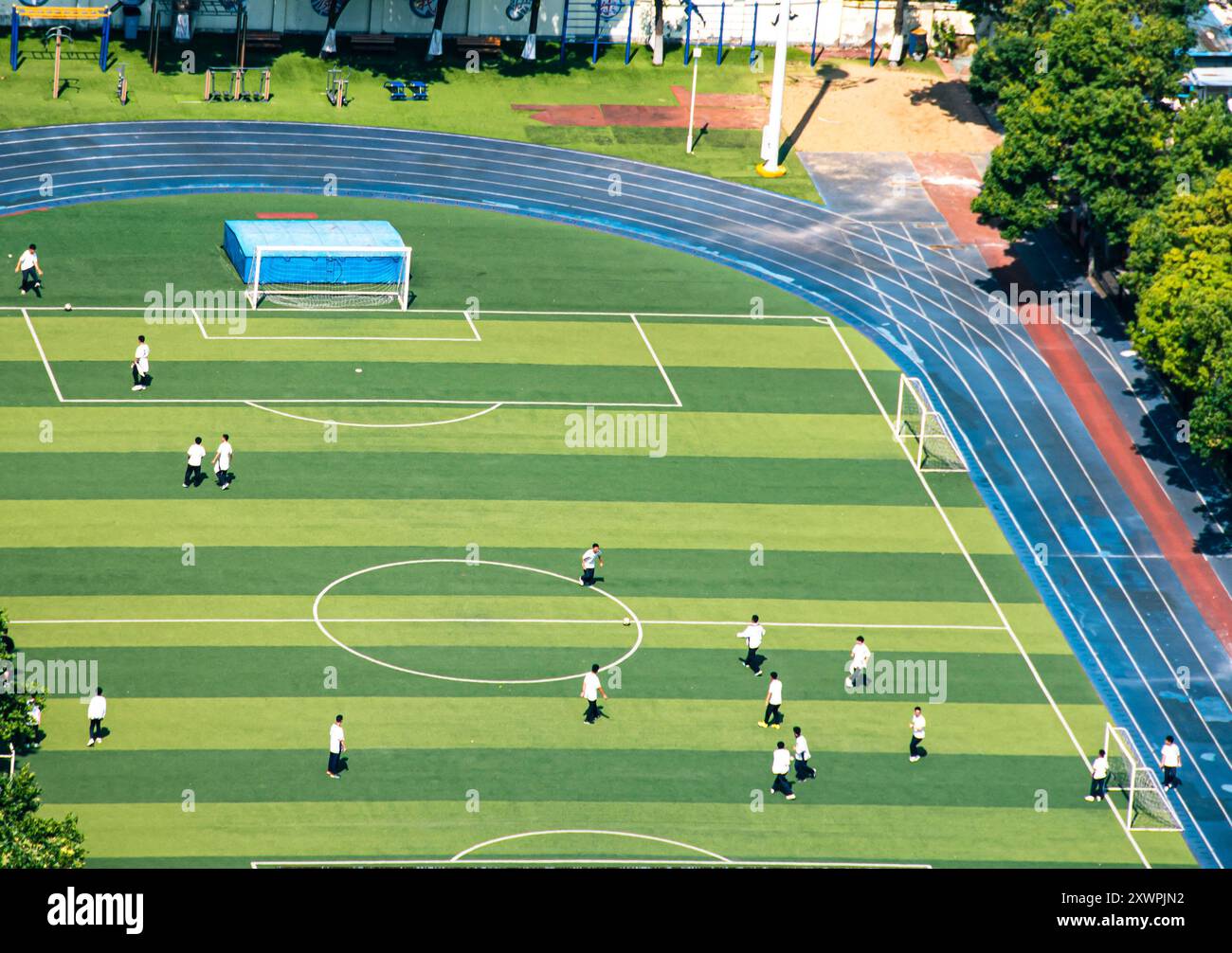 Soccer blue uniforms school hi-res stock photography and images - Alamy
