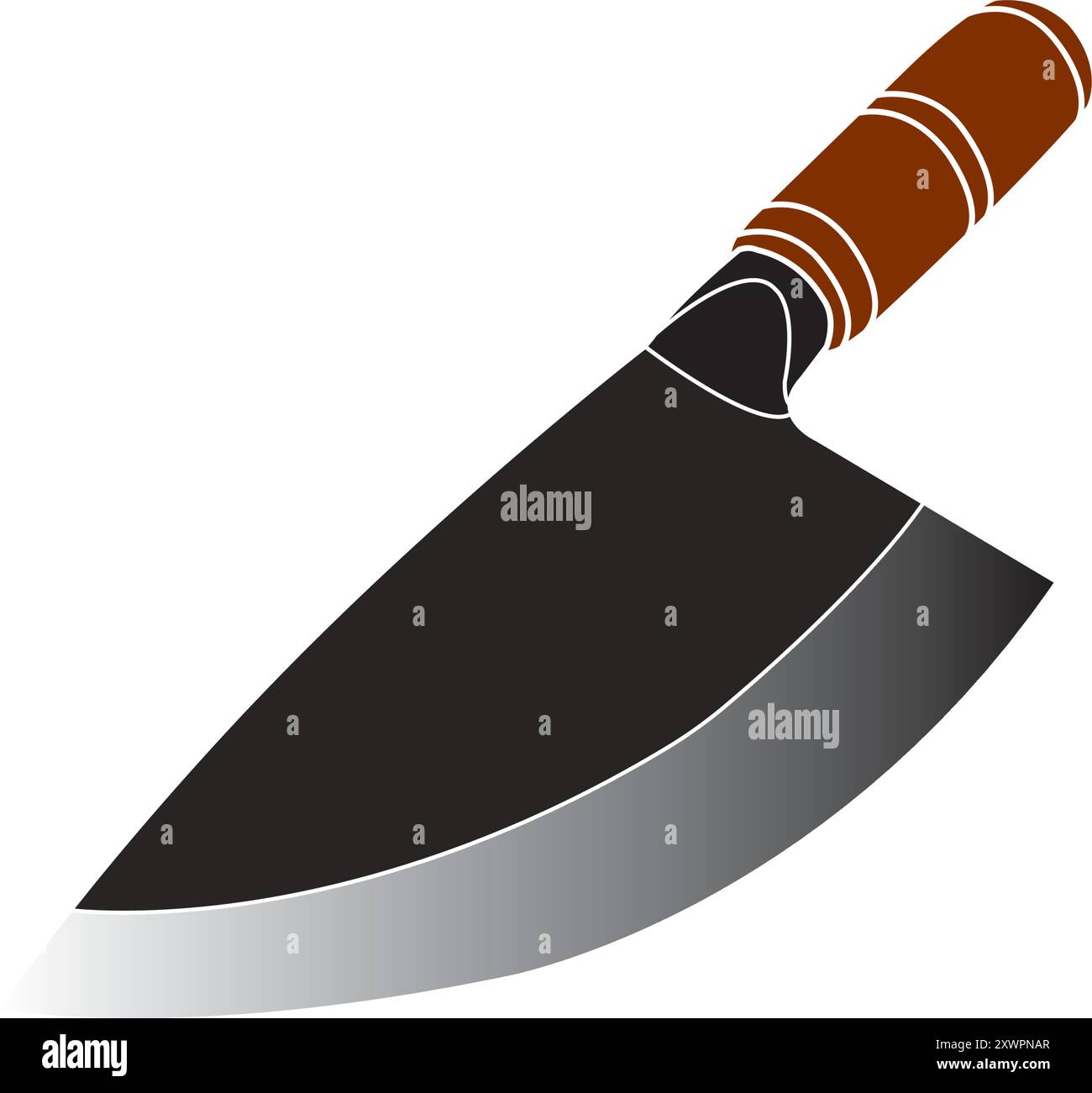 sturdy butcher knife vector illustration simple design Stock Vector ...