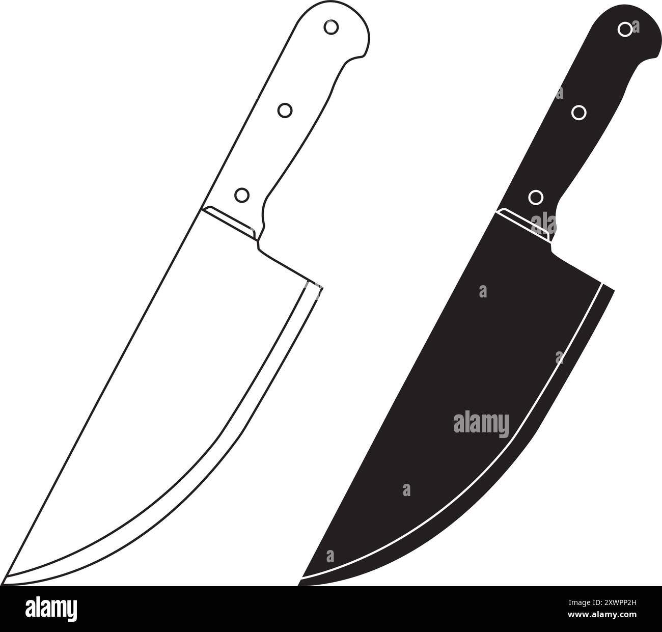 sturdy butcher knife vector illustration simple design Stock Vector ...