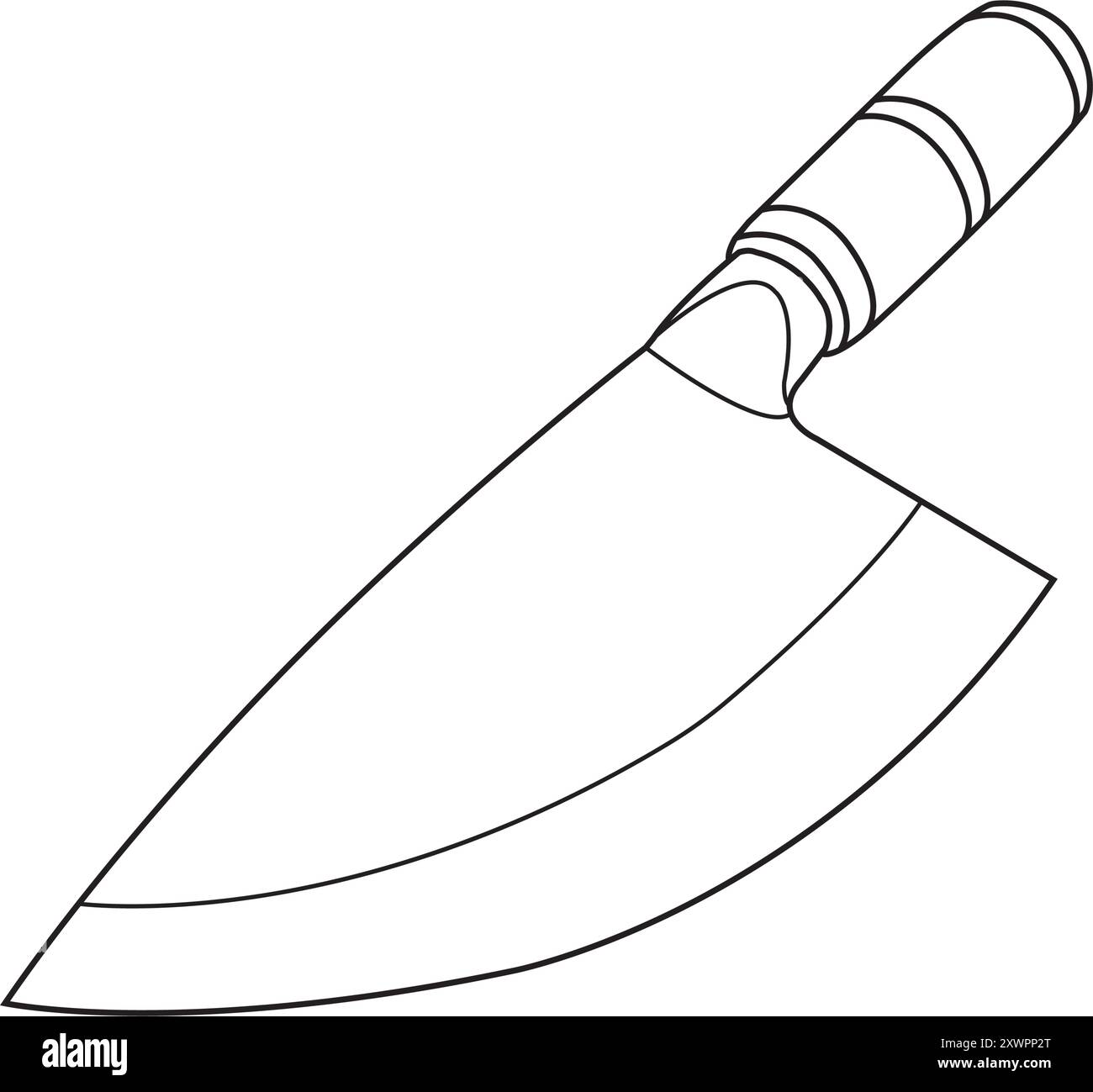 sturdy butcher knife vector illustration simple design Stock Vector ...