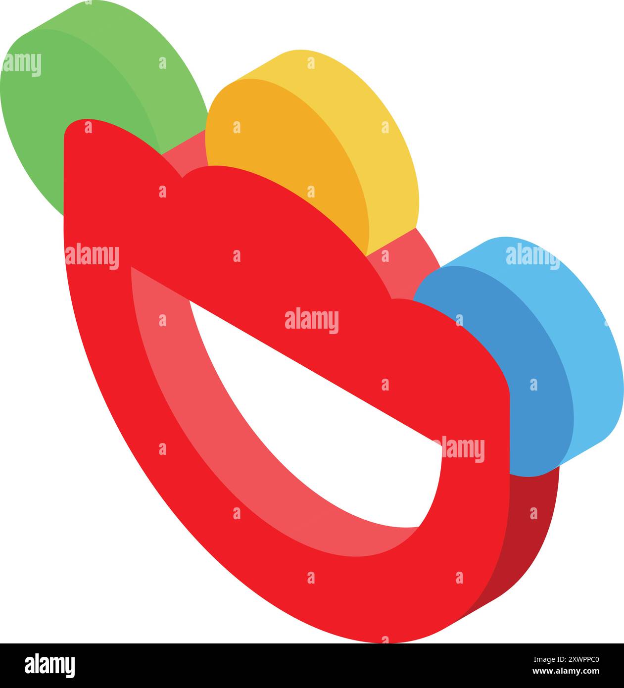 Colorful baby rattle with a funny face is perfect for entertaining and ...