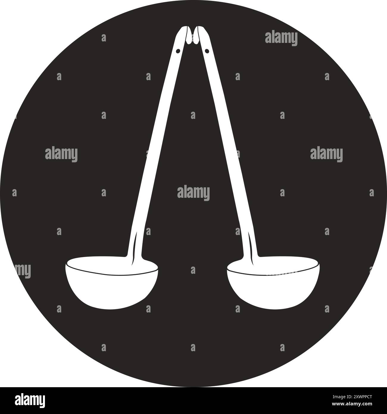 Soup ladle pour Stock Vector Images - Alamy