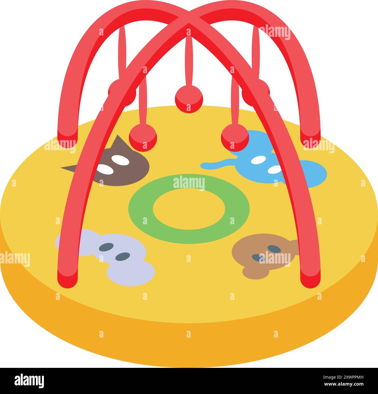 Children on playground roundabout play Stock Vector Images - Alamy
