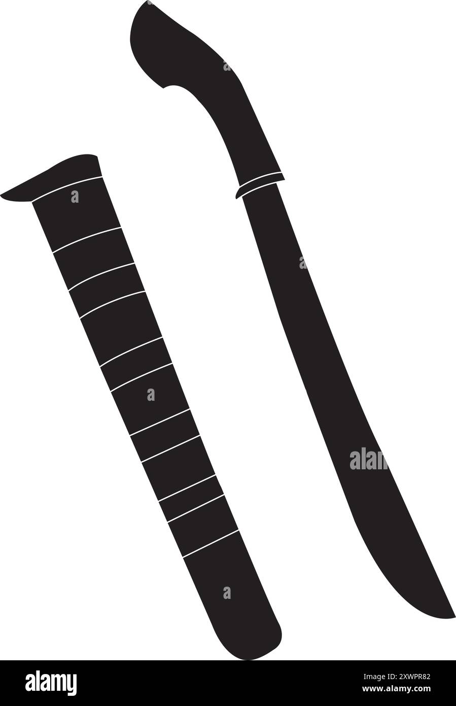 vector illustration of machete and scabbard Stock Vector Image & Art ...