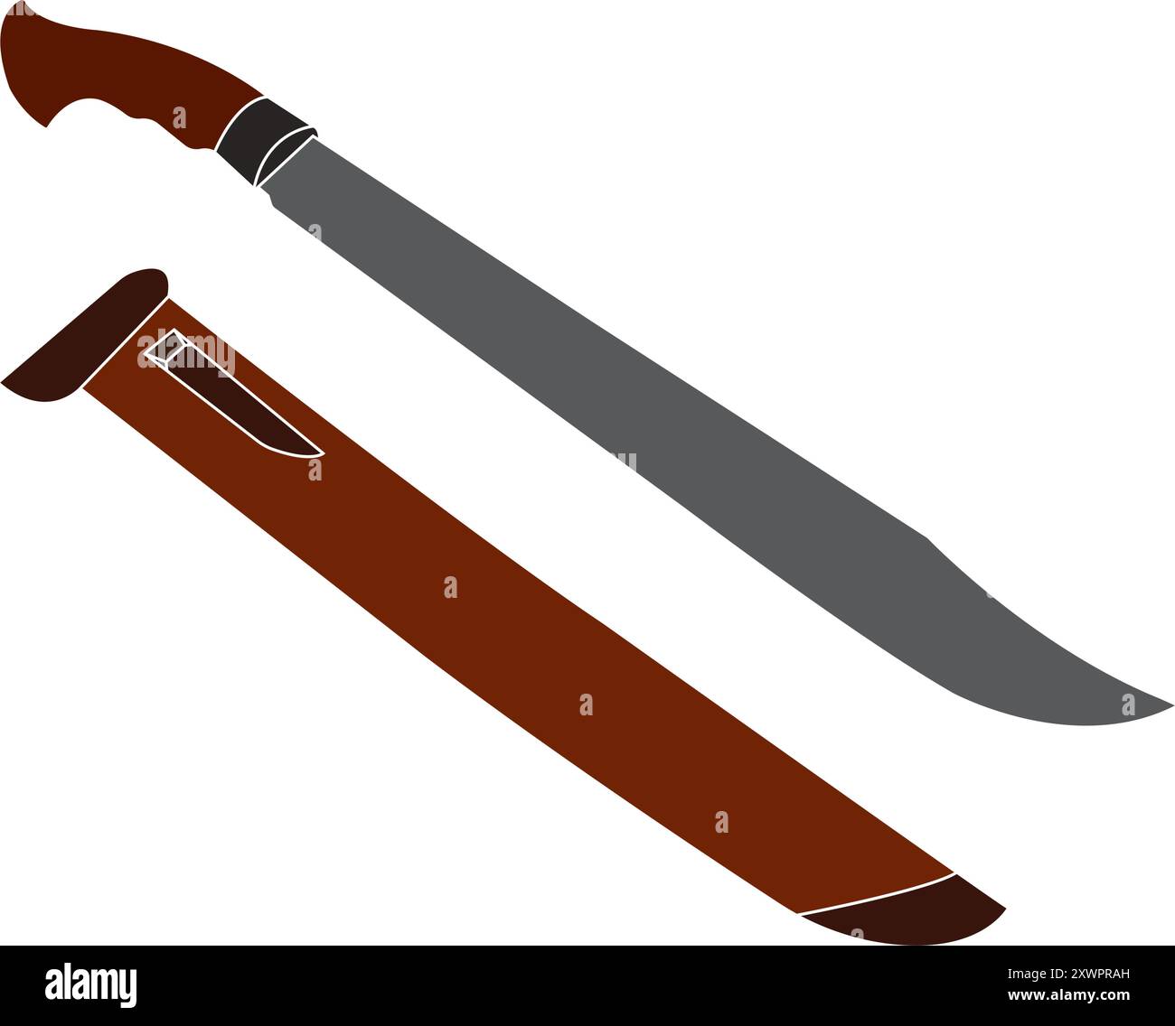 vector illustration of machete and scabbard Stock Vector Image & Art ...