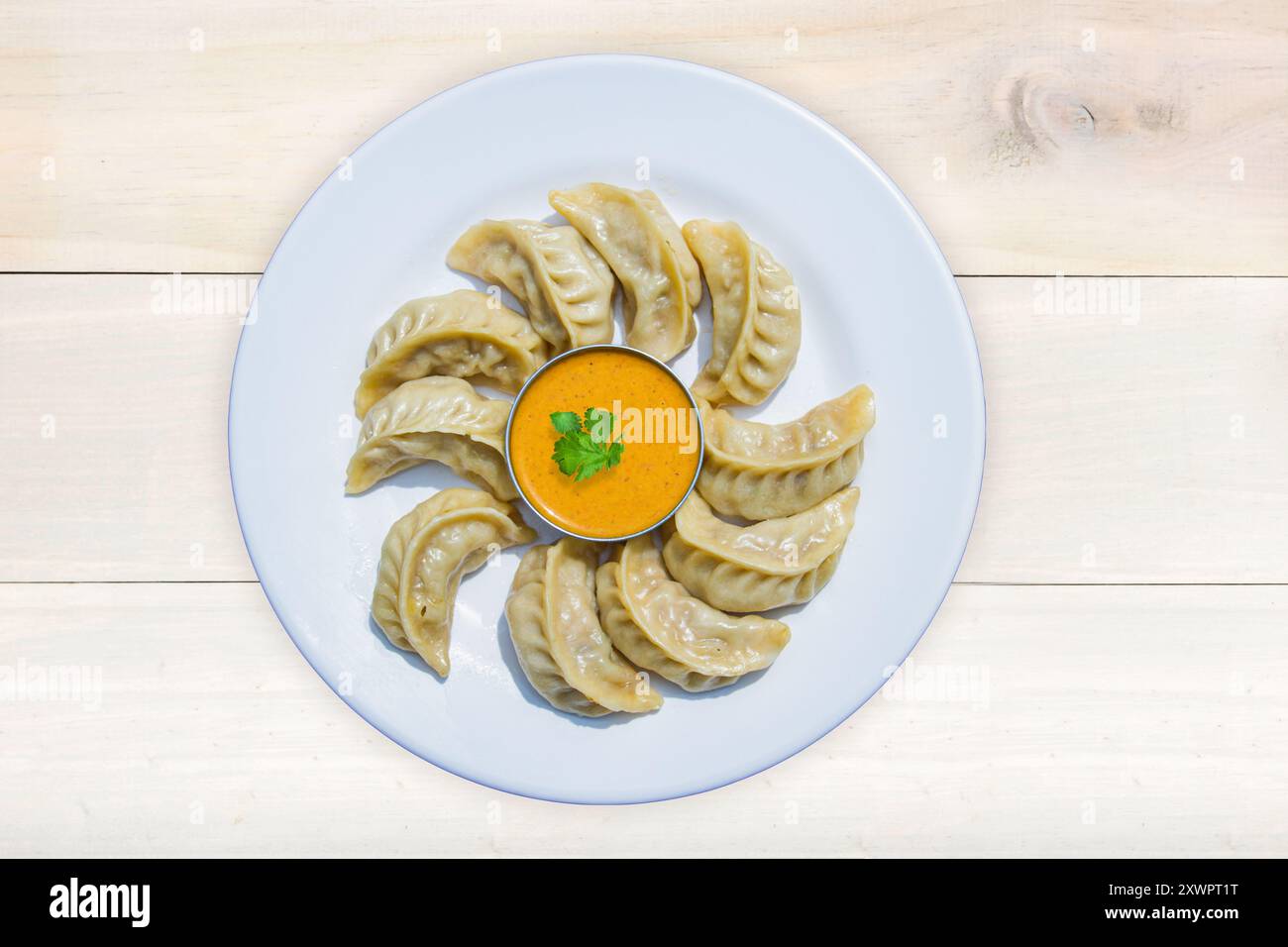 Nepali Tibean Momo Chicken Vegetable Meat Dumplings with Sauce Chutney ...