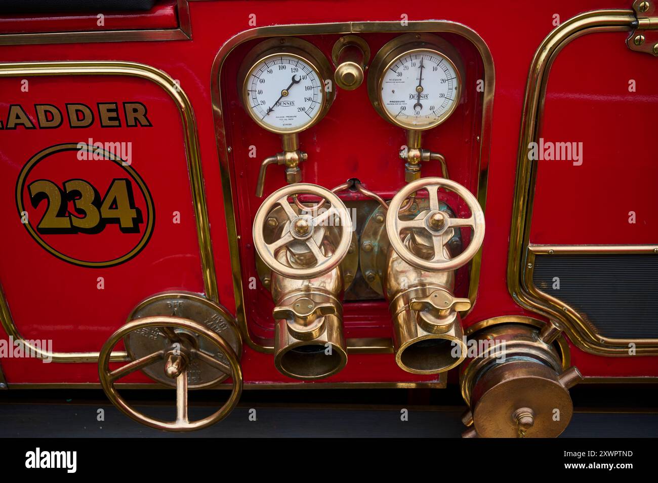 Lytham Wartime Festival 2024. Detail of Lytham St Annes fire engine ...
