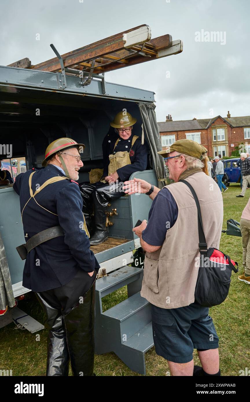Lytham Wartime Festival 2024. Auxilliary Fire Service members Stock ...
