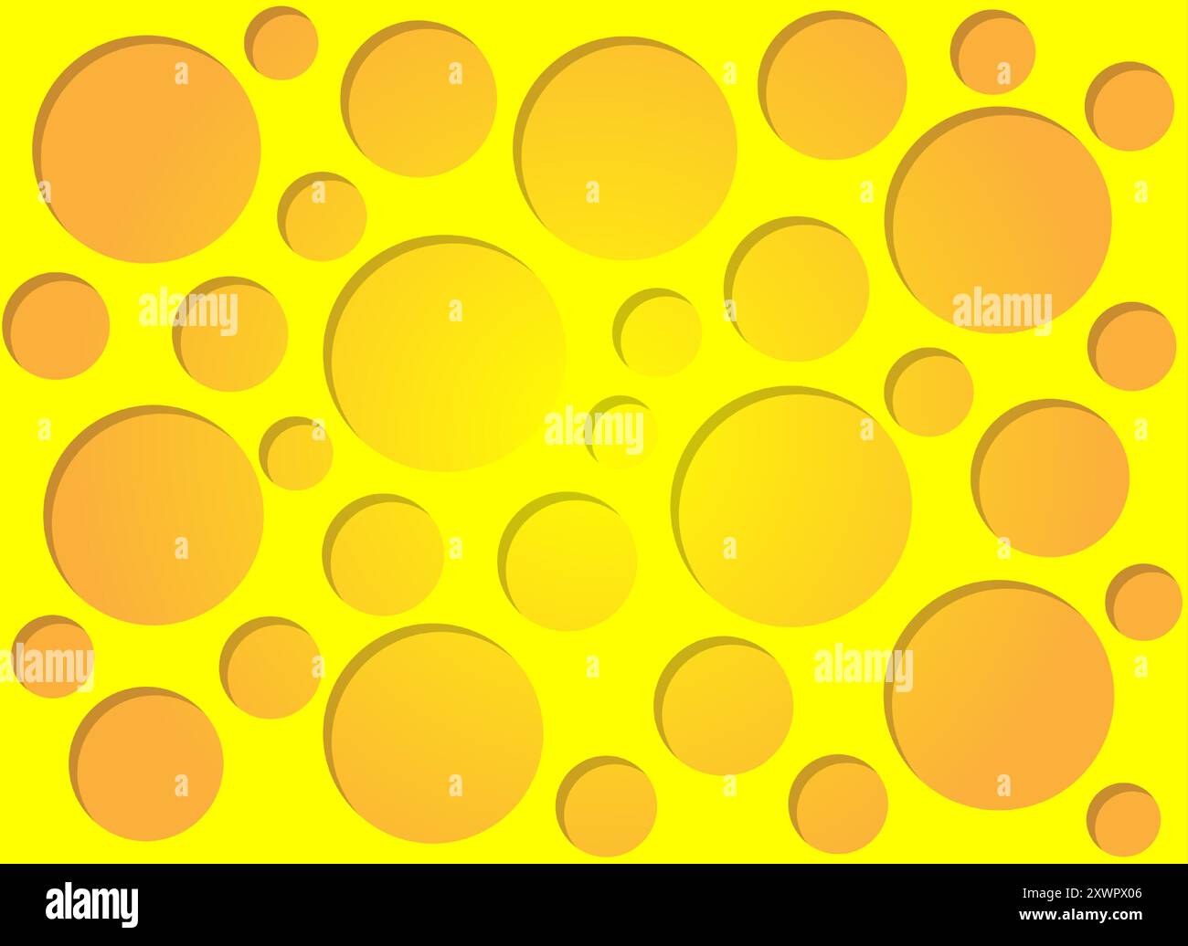 Yellow and orange background with round holes. Vector illustration ...