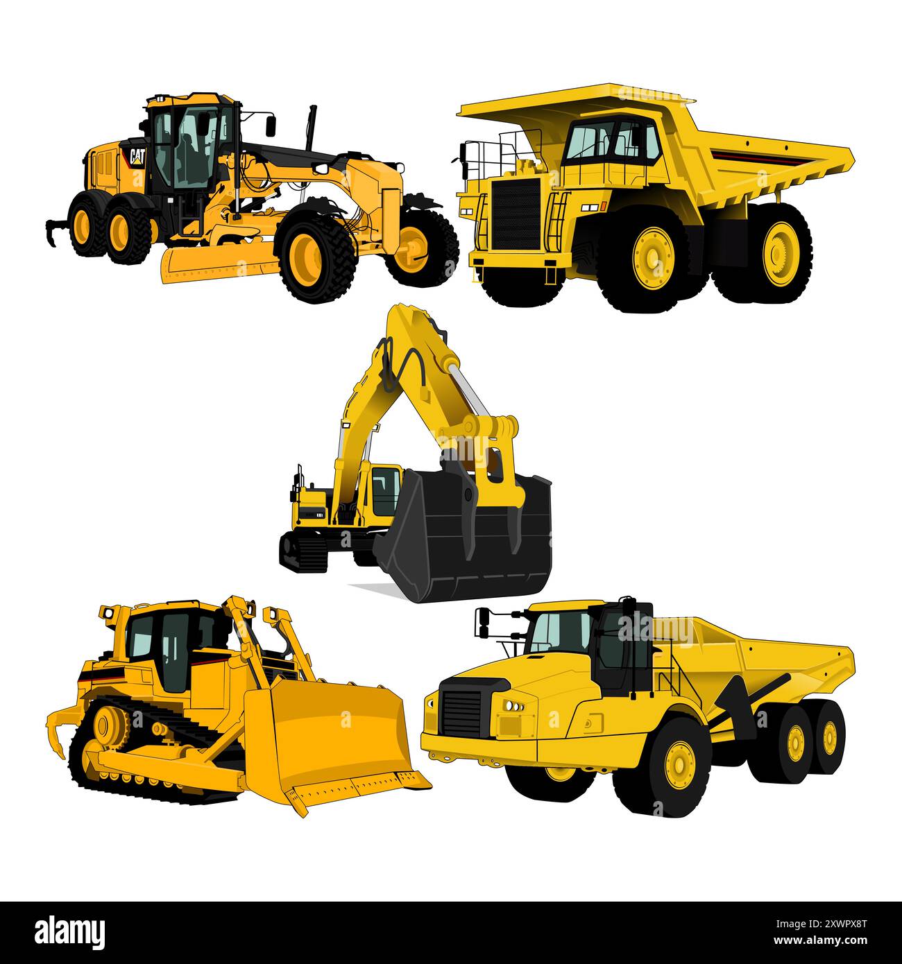Road construction industry site car Stock Vector Images - Alamy