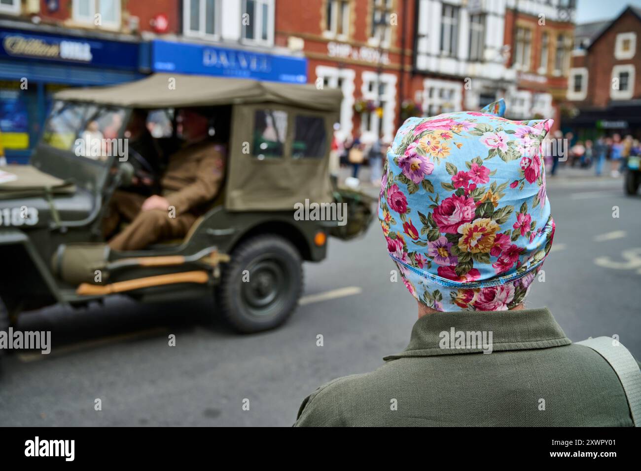 Lytham Wartime Festival 2024. The parade of vehicles involved in the ...